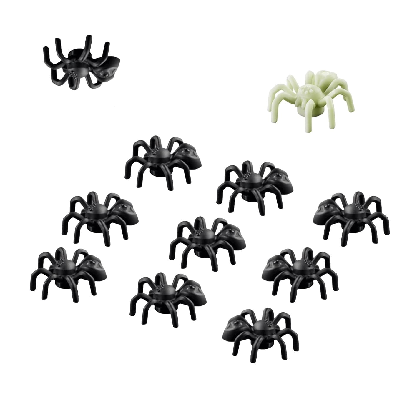 LEGO Animal Halloween Accessory - 10 Black Spiders ð · (with Bonus Glow ...