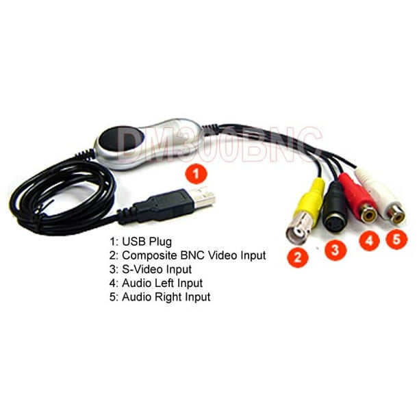Composite BNC/RCA S-Video To USB DVR Adapter MPEG Editor Recorder ...