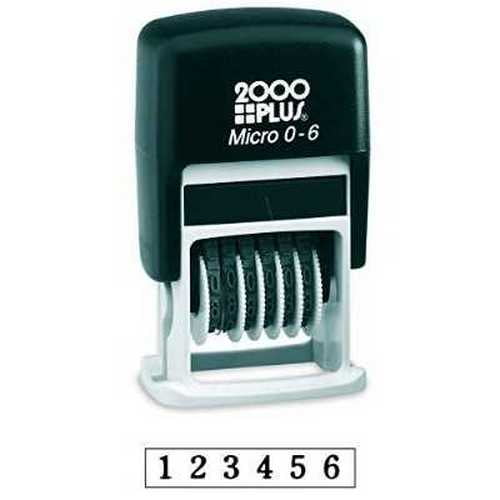 2000Plus® Numbering Stamp, 6-digit, Black Ink - Walmart.com