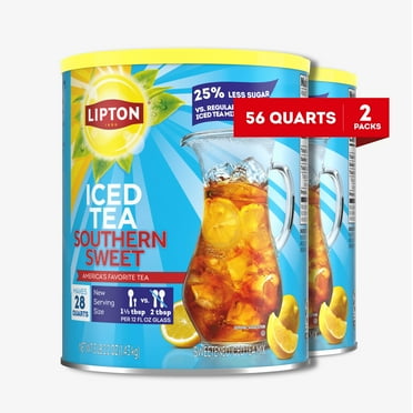 Lipton Instant Unsweetened Iced Tea Powder Mix, 30 qt (Pack of 2 ...
