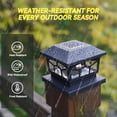 Solar LED Porch Lights for 4x4/6x6 Posts, Waterproof Deck Lights with ...