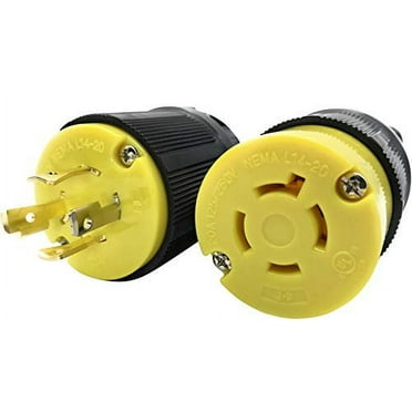Leviton 061-2611 30 Amp 3W, 2P NEMA L5-30P Locking Plug - Walmart.com