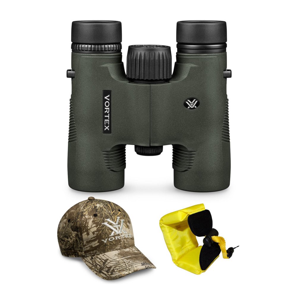 Vortex Diamondback HD 8x28 Binocular w/Floating Strap & Vortex Hat ...