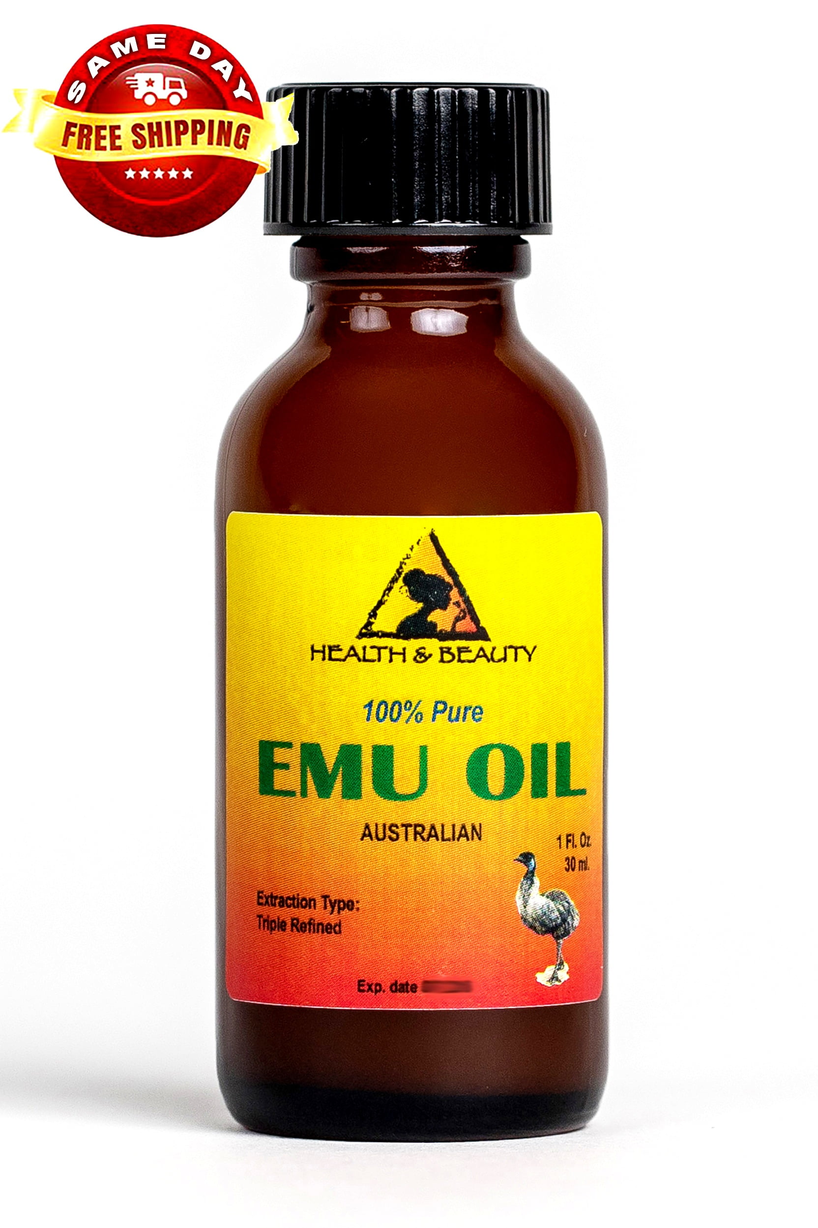 EMU OIL AUSTRALIAN ORGANIC TRIPLE REFINED 100% PURE 1 OZ in GLASS ...