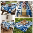 Abstract Blue Starfish Crab Table Cloth 52x70in, Waterproof Rectangle ...