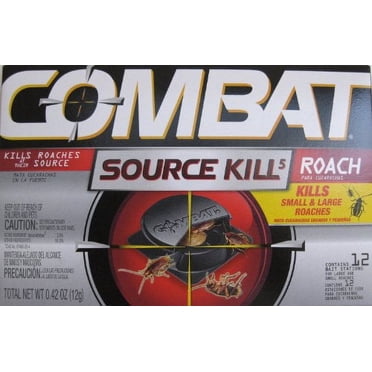 Combat Roach Killing Bait, Small Bait Stations with Insecticide, 12 ...