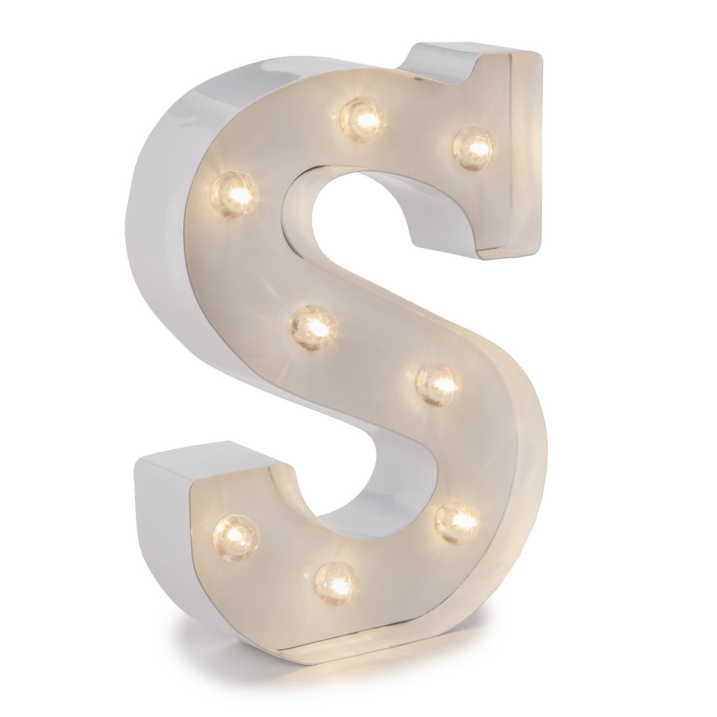 Darice White Light Up Marquee Letter S, 9.875 inches - Walmart.com