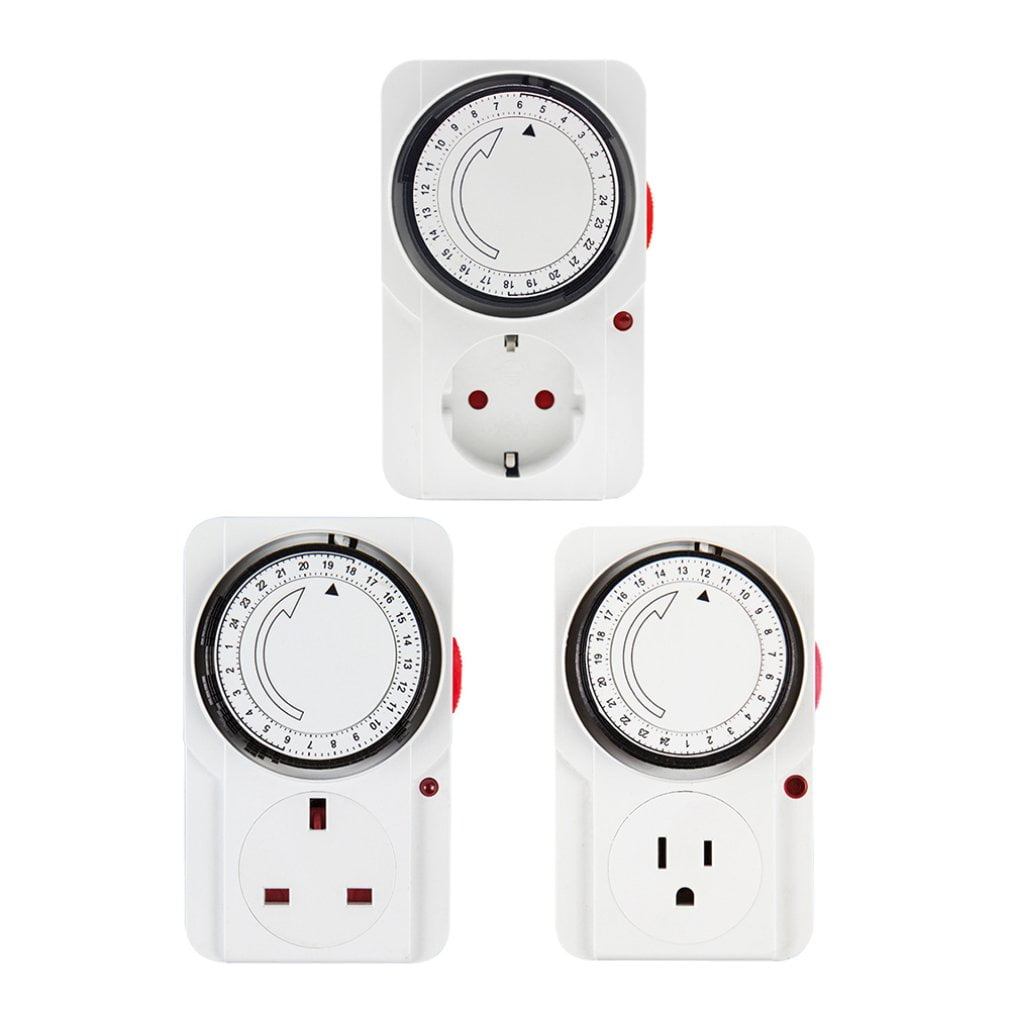 Mechanical Timing Socket 24 Hour Programmable Timer Switch Universal ...