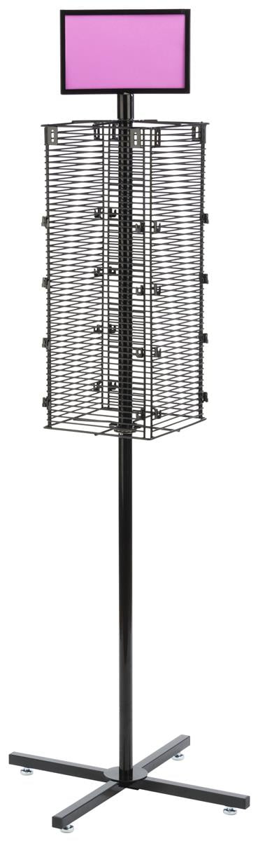 Rotating Grid Rack, 72"H Gridwall Store Fixture, With Sign Holder ...