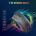 FaLX T69 2.4GHz Wireless Mouse RGB 7 Buttons Ergonomic Lightweight Type ...
