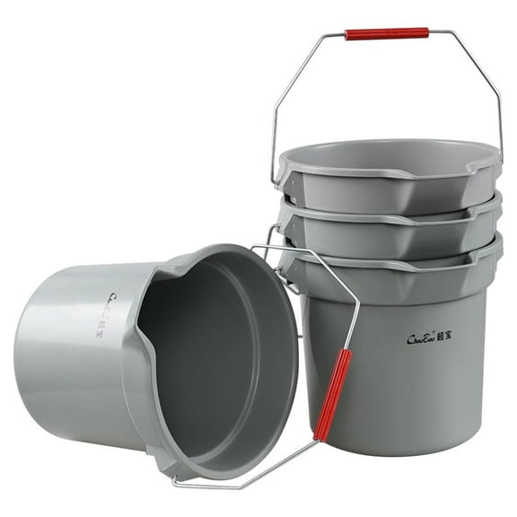 Argee 5 Gallon Black Bucket, 10-Pack, Heavy-Duty, Versatile Storage ...