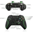 TOUMENY Wireless Gaming Controller, Enhanced Vibration Feedback ...