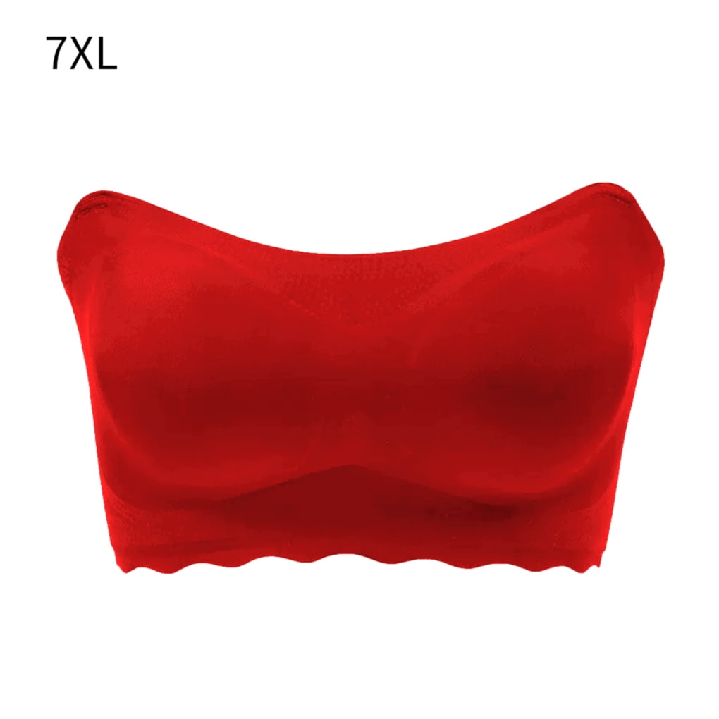 Dido Strapless Bra Gathered Non-slip Plus Size Bra Thin Tube Top ...