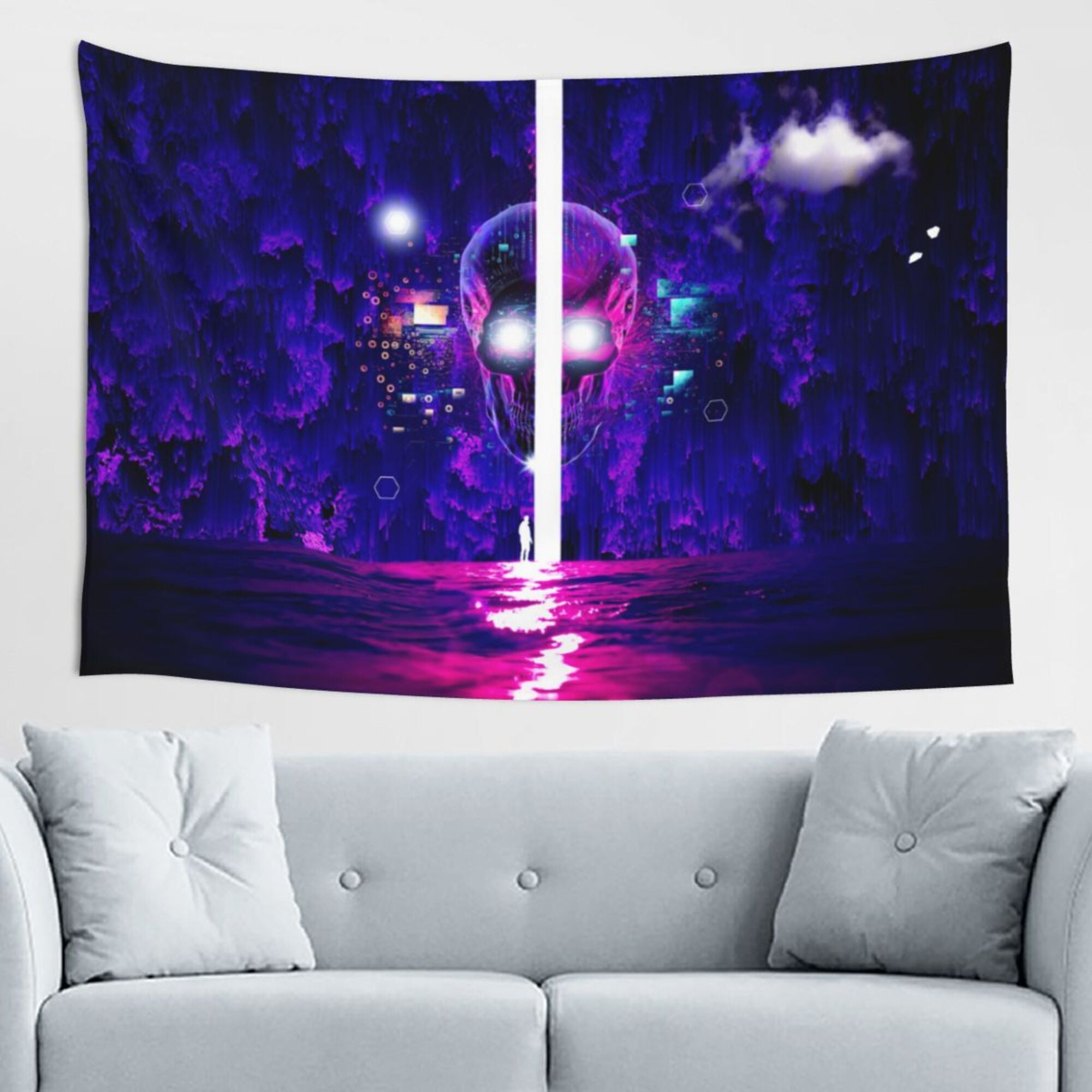 DouZhe Future Cyberpunk Big Data Tapestry Modern Wall Hanging ...
