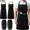 Mainstays Chef Kitchen Apron, 28" x 32" Coffee Cotton Bib Apron with ...