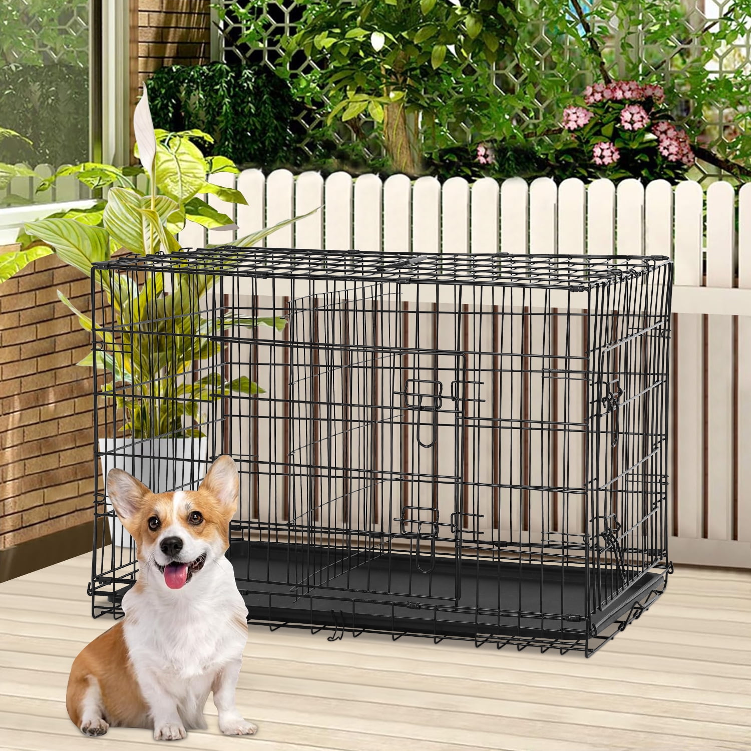 Click here for Niamvelo 24 Inch Dog Crate For Small Dogs  Folding... prices
