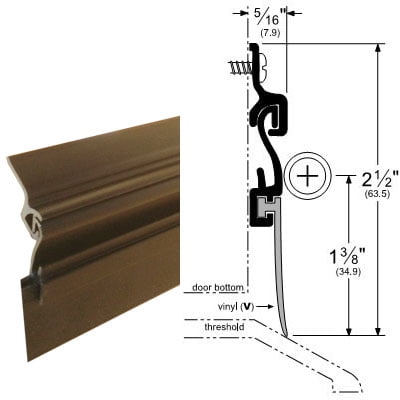 Dark Bronze Residential Automatic Door Sweep for 36" Door - Walmart.com
