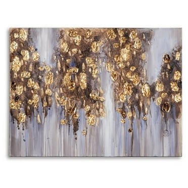 36" x 48" Leaf Framed Wall Art with Silver Frame, by CosmoLiving by ...