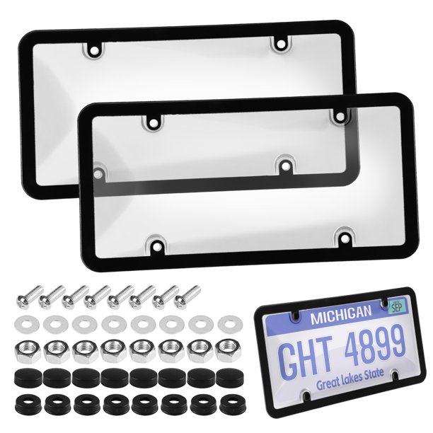 Clear License Plate Covers Unbreakable License Plate Covers Frame ...