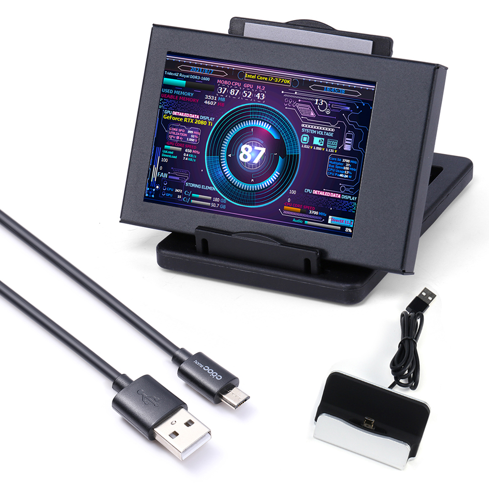 Monitor HDD Computadora 3 5 Pulgadas IPS CPU GPU RAM Dual USB para ...