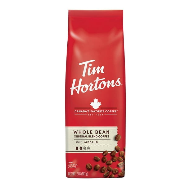 Tim Hortons Whole Bean Coffee, Medium Roast (32 oz.) - Walmart.com ...