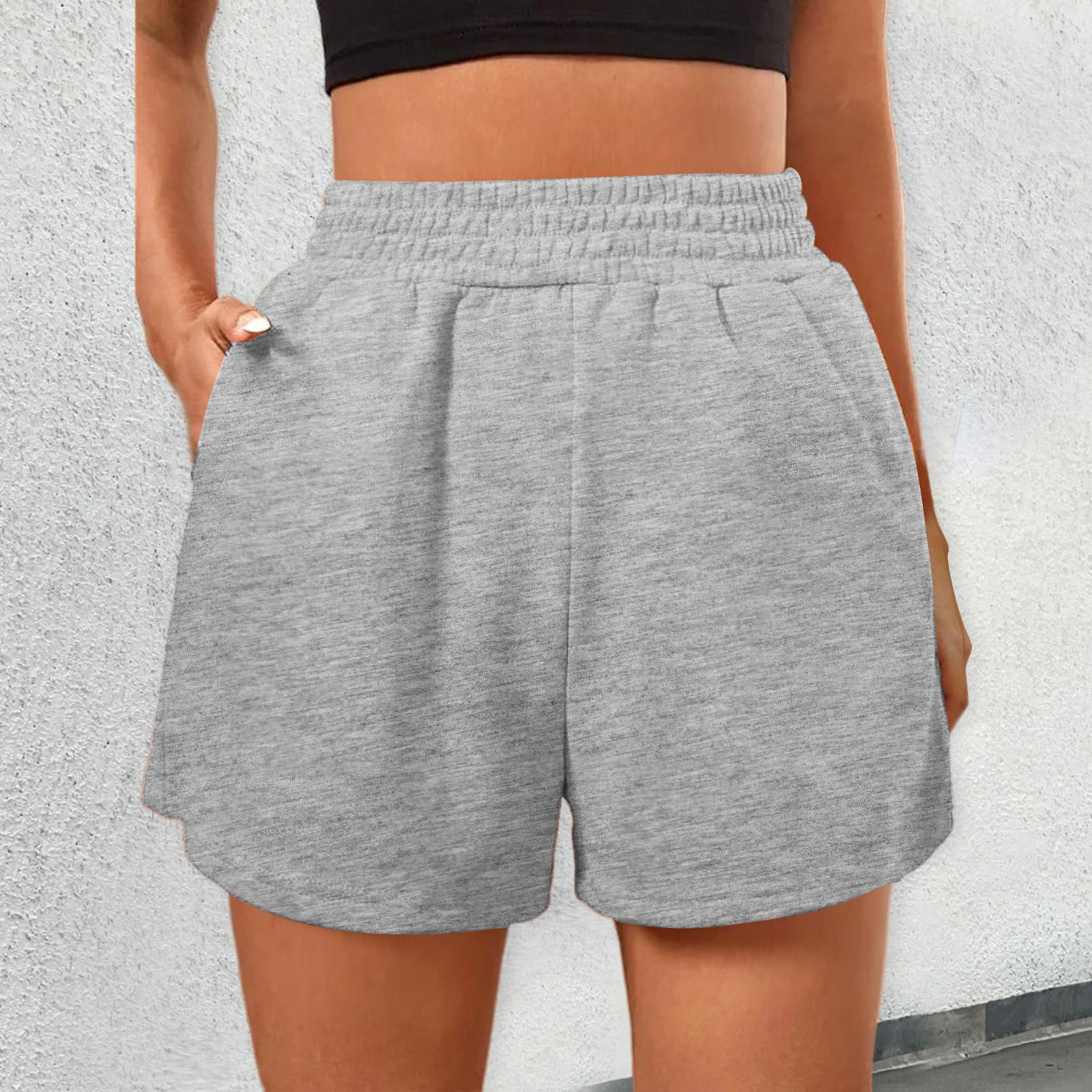 Click here for Wanpidan Stylish Womens Shorts Elastic Waist Casua... prices