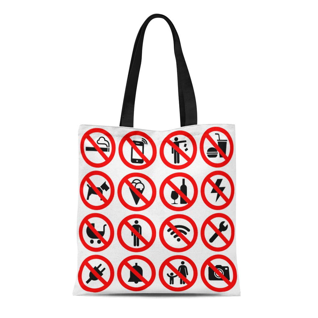 ASHLEIGH Canvas Tote Bag Not of Prohibited No Stop Sign Litter ...