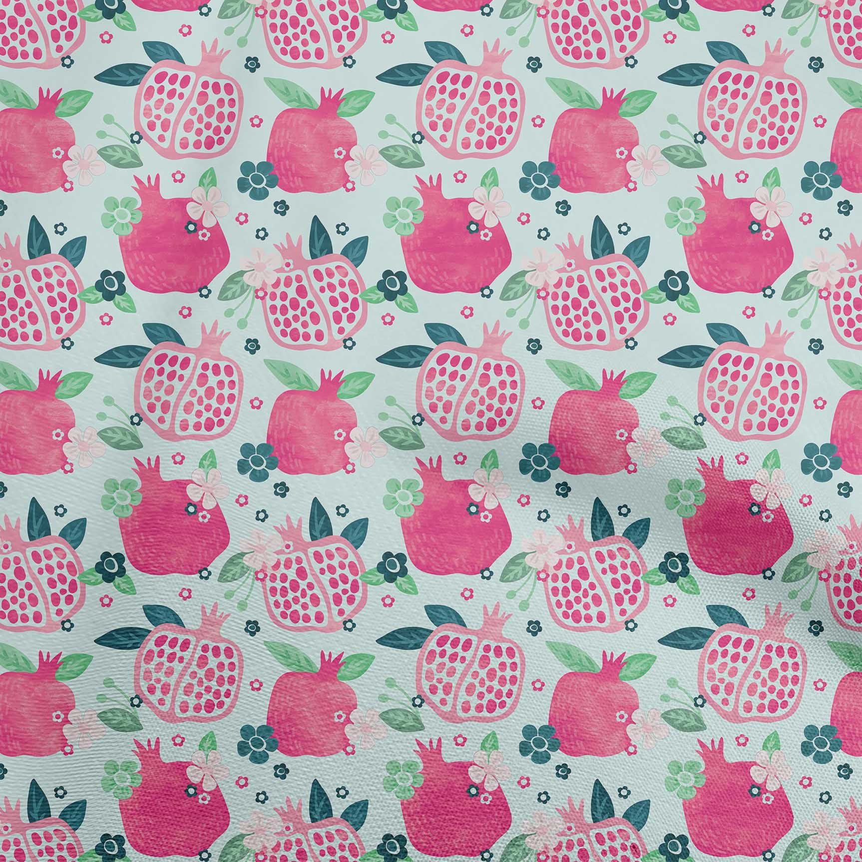oneOone Silk Tabby Sky Blue Fabric Pomegranate Quilting Supplies Print ...