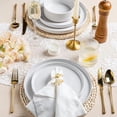 Ceramic Dinner Plates Set of 6, 10.25 Inch Stoneware Plates for Kitchen ...