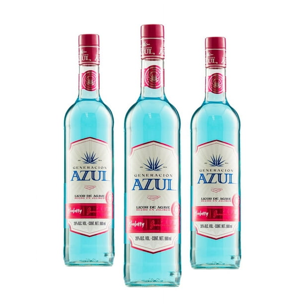 Tripack Licor de Agave Generación Azul Blueberry 960 Ml Generación Azul ...