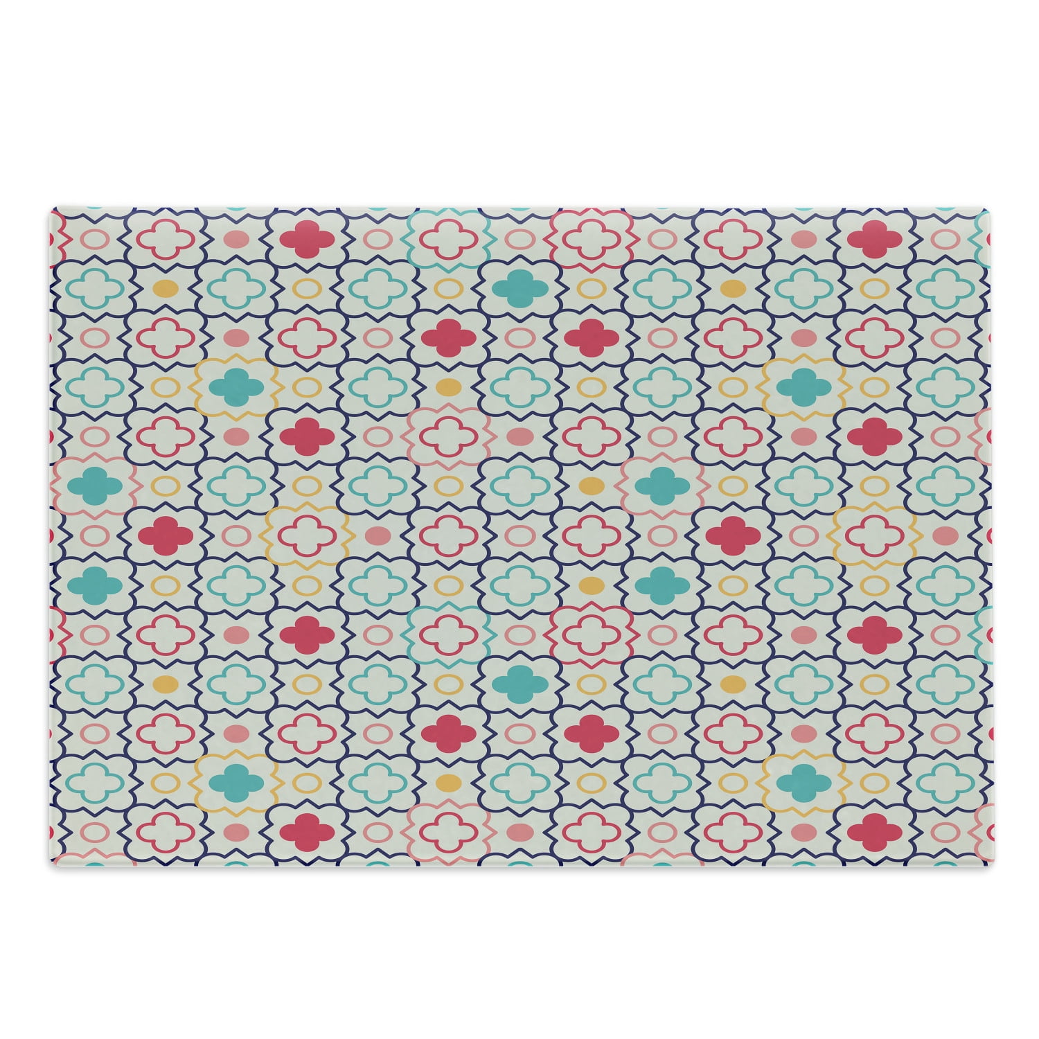 Quatrefoil Cutting Board, Traditional Tile Pattern Clovers Lattice ...