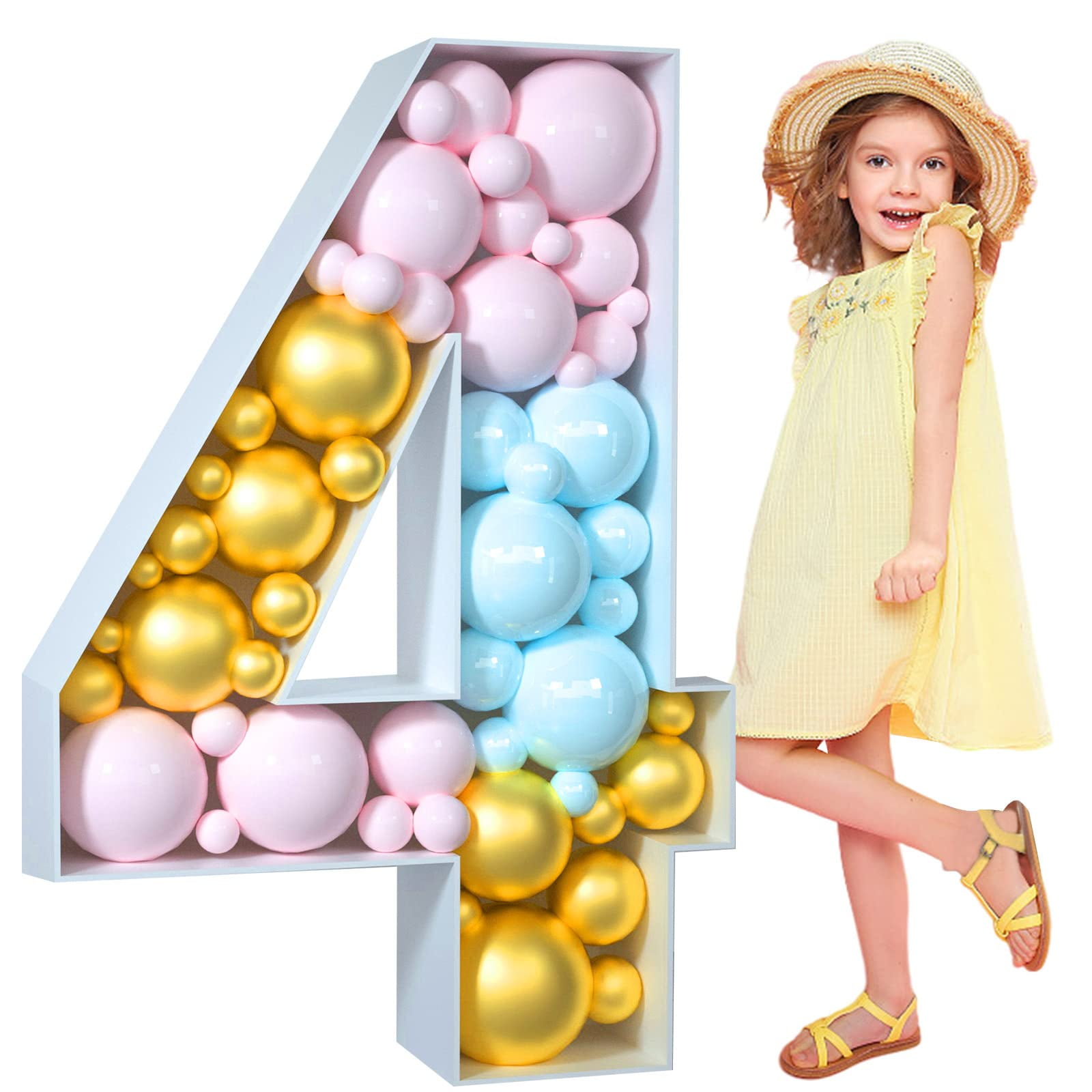 4FT Marquee Number, Mosaic Numbers for Balloons, Light Up Mosaic ...