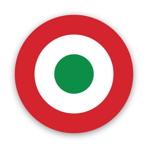 Italian Air Force Roundel Sticker Decal - Self Adhesive Vinyl ...
