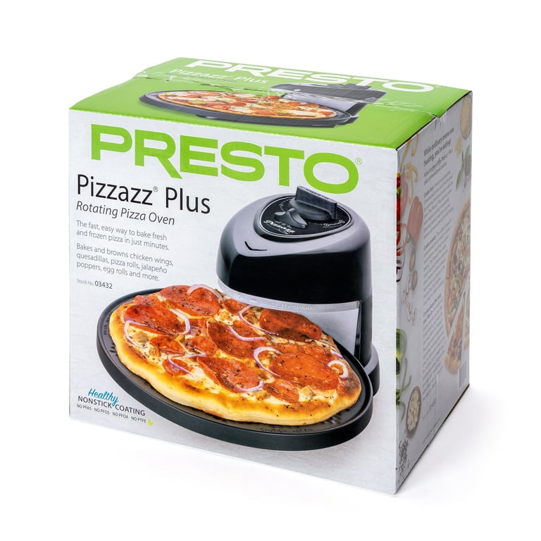 Presto Pizzazz Plus Rotating Pizza Oven, 03432 Black Presto Pizzazz Plus Rotating Pizza Oven, 03432 Black