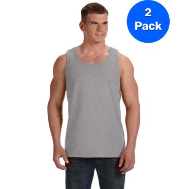 Mens Heavy Cotton Tank Top 2 Pack - Walmart.com
