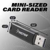 Insten USB 3.0 Card Reader, Dual Slot Card Adapter for SDXC, SDHC, SD ...