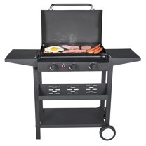 SKOK Outdoor Foldable 3 Burners Propane Griddle-31.5'' Portable Flat ...