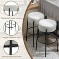 30 inch Swivel Round Bar Stools Set of 4, Upholstered Counter Height ...