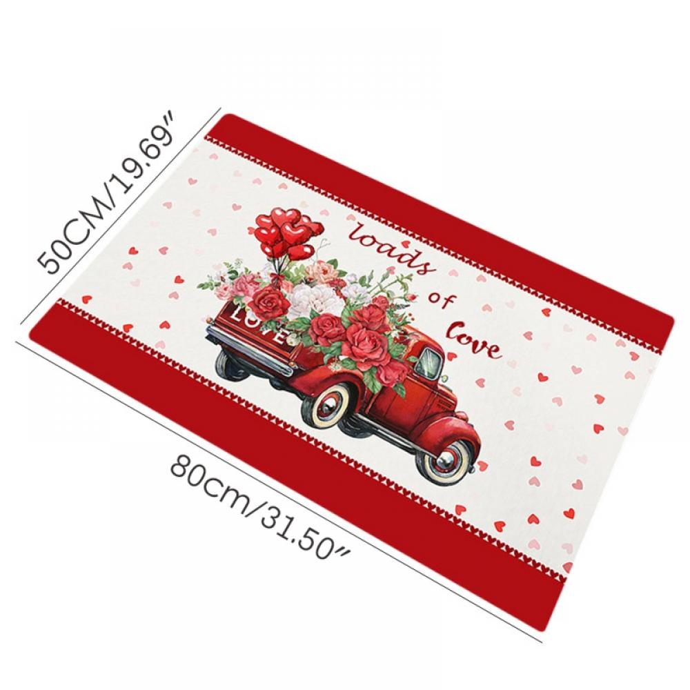 [BRAND Clearance1]Bathroom Mat Welcome Mat Floor Carpet Happy Valentine ...
