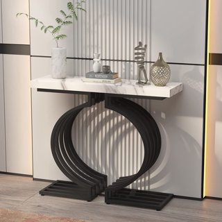 ZenStyle Home Entryway Console Table 3-Tier Freestanding Simple Luxury ...