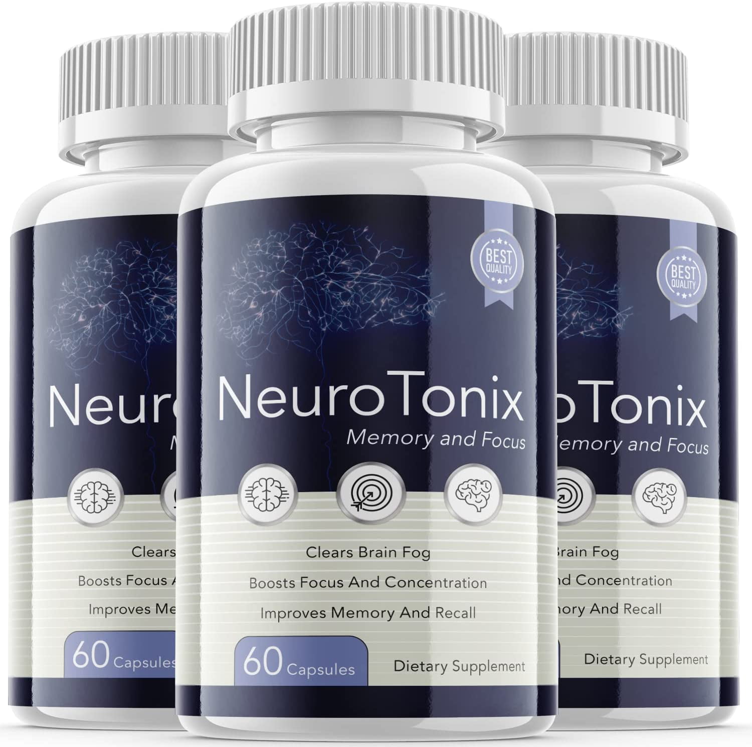 (3 Pack) NeuroTonix - Neuro Tonix - Memory Booster Dietary Supplement ...