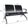 Kinbor 2-Seat Waiting Room Reception Chair with Arms Office Guest ...