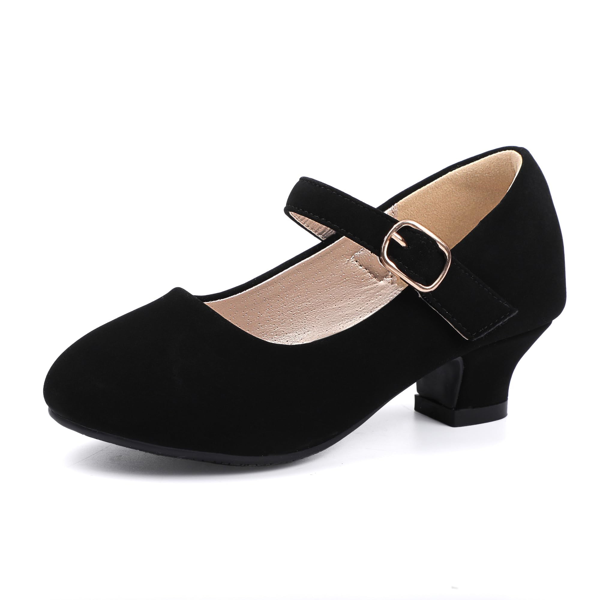 Zapatos de vestir PANDANINJIA Molly Girls Black Mary Jane Tacones ...