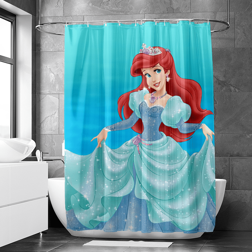 Ariel Shower Curtain Likable Practical Colorful Bath Curtain for Family ...