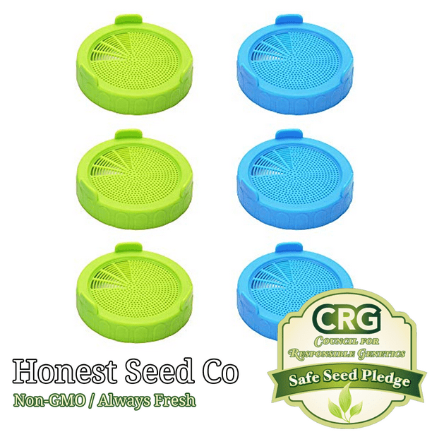 Sprouting Jar Lids | Make Microgreen Sprouts at Home - 2 Pack - Walmart.com