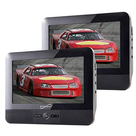 SuperSonic SC-198 Dual Screen Portable DVD Player with HD 7" Display ...