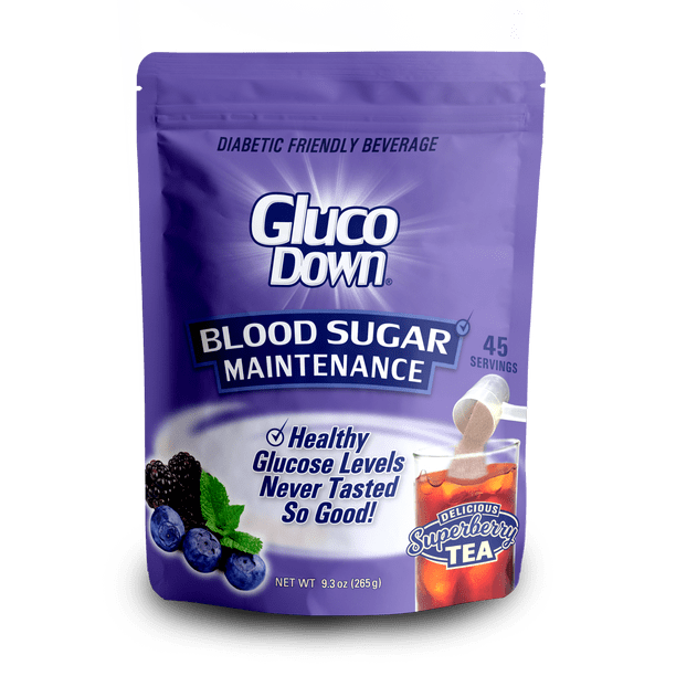 GlucoDown, Maintains Healthy Blood Sugar, Delicious Super Berry Tea, 45 ...