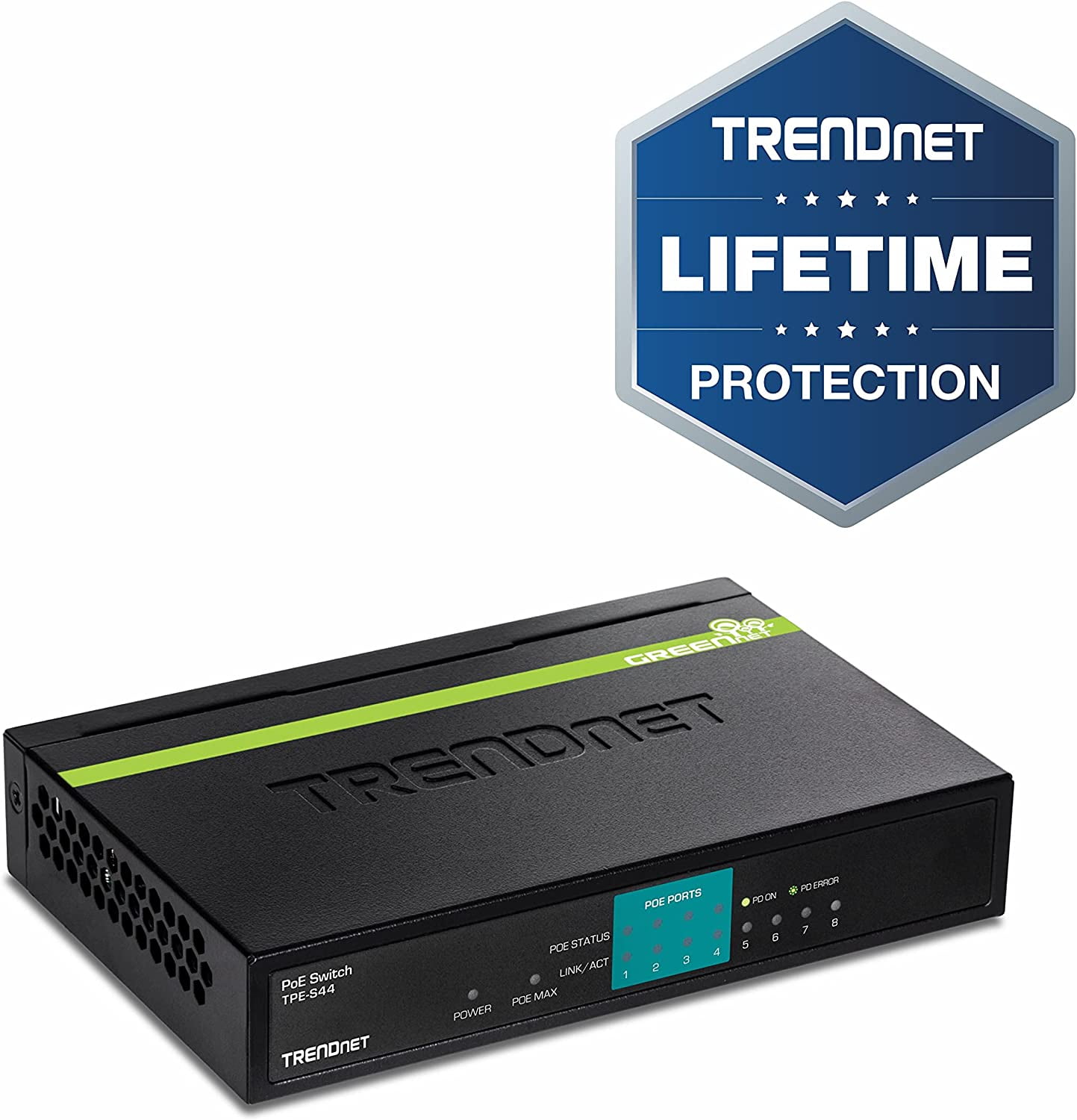 TRENDnet TPE-S44 8-port (4 10/100, 4 PoE) PoE Switch - Walmart.com