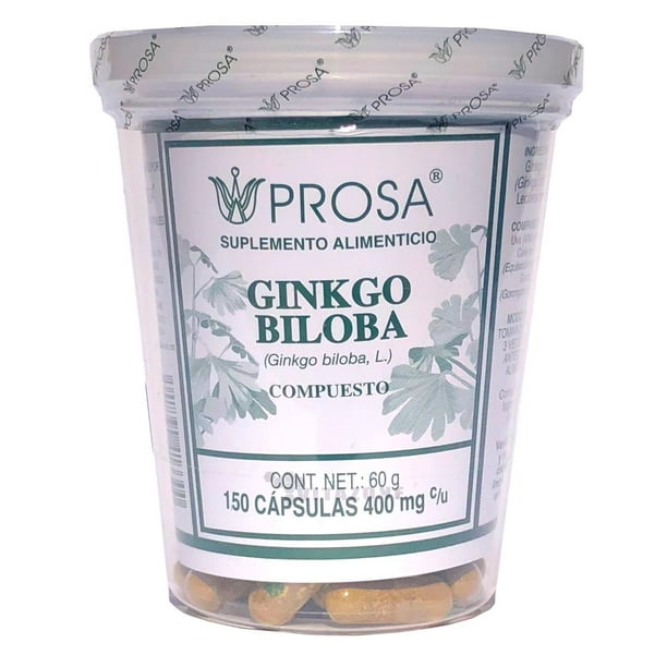 Ginkgo Biloba 150 cápsulas 400 mg Prosa PROSA PROSAGINKGO | Bodega ...