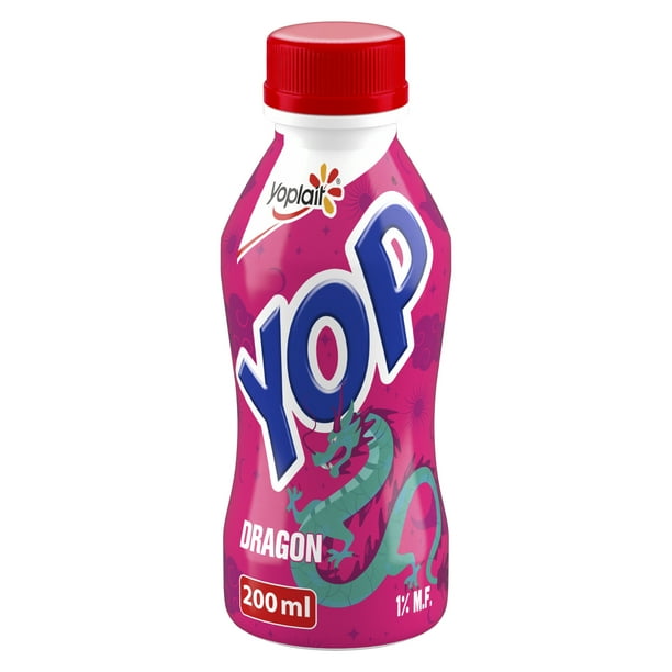 Yoplait Yop 1% Drinkable Yogurt, Cotton Candy Dragon Magical Edition ...